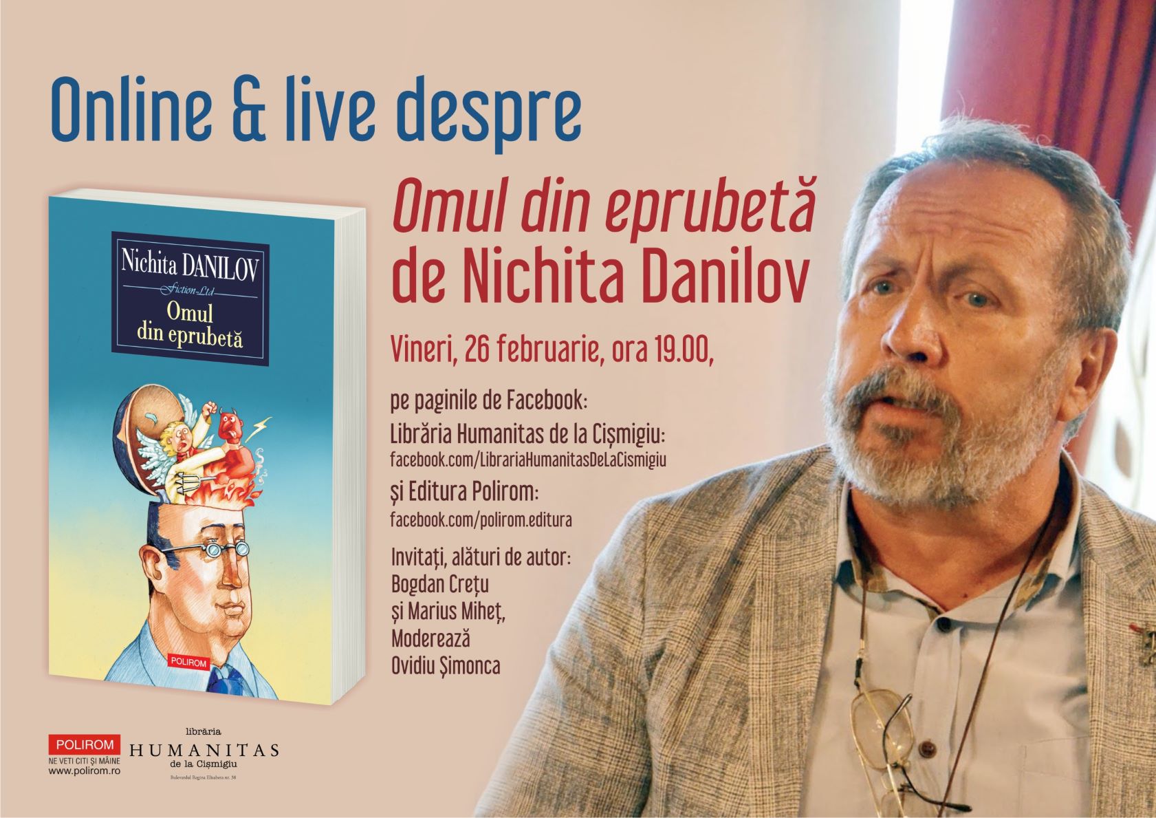 Online & live despre romanul „Omul din eprubetă”, de Nichita Danilov ...